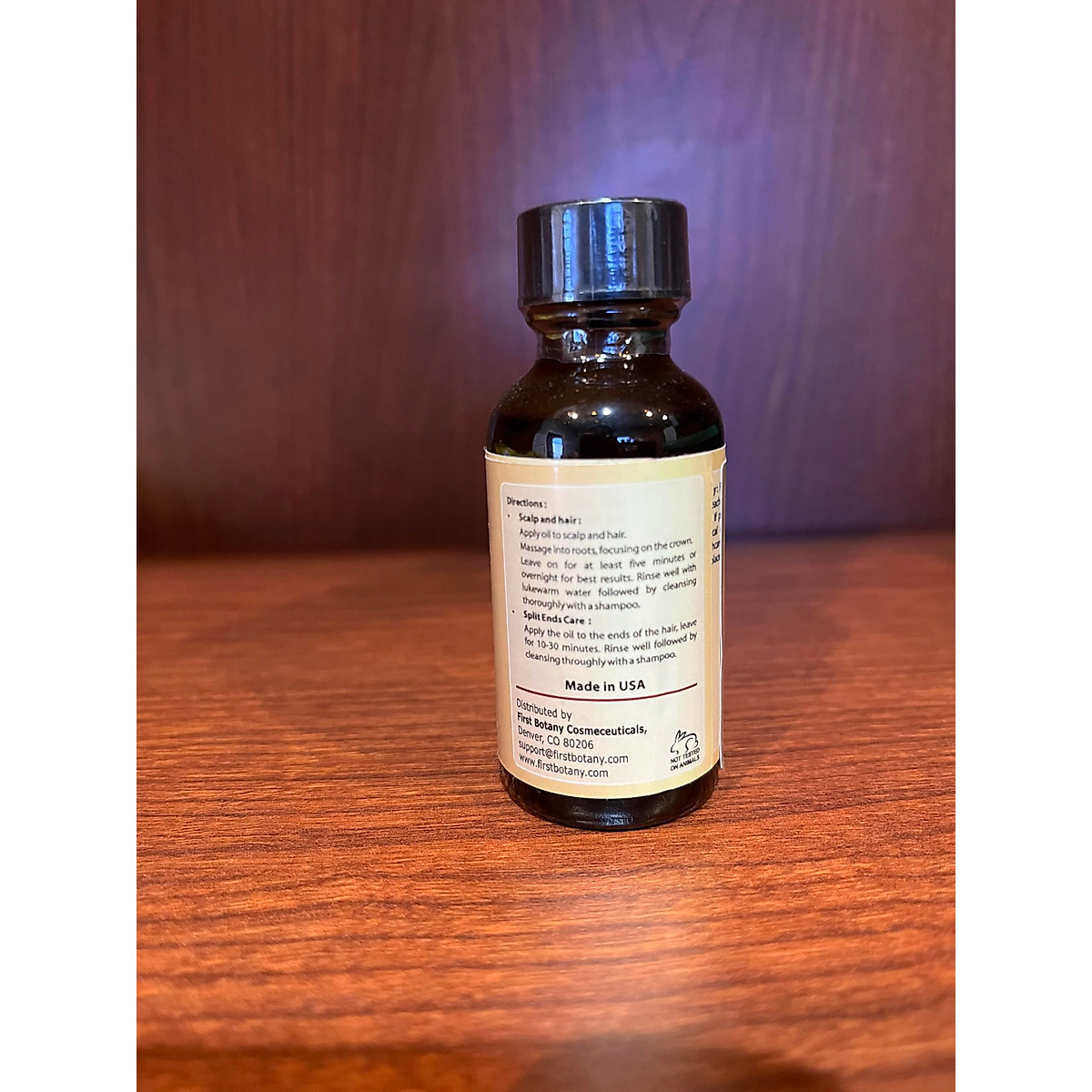 First Botany, Peppermint Rosemary Oil Encourages Hair Growth, Scalp & Hair Strengthening Serum With Biotin, Nourishing Treatment for Split Ends, Dry Scalp, Safe for All Hair Types, 1 fl oz