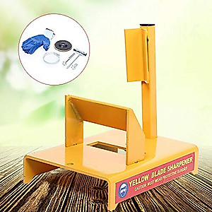 Lawn Mower Blade Sharpener Blade Grinder Garden Yard Tool Blade Sharpener Machine and Frame,30° Bevel,11.8 x 9.6 x 14in,Iron