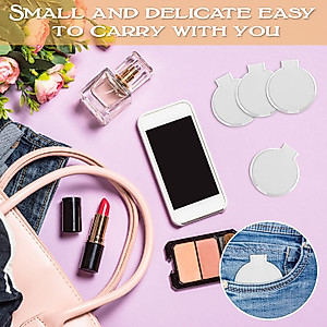 Yalikop 72 Pieces Round Mirror Compact Mirror Mini Folding Mirror Portable Round Mirror Makeup Mirror for Women Travel Daily Use(White)