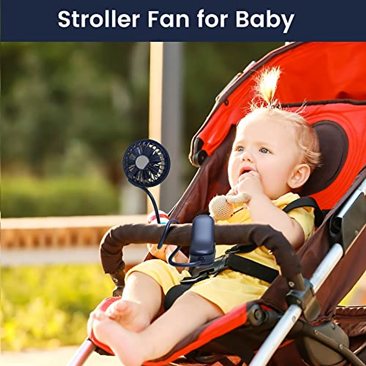 NAUKID Mini Handheld Fan, Portable Personal Fan,4 IN 1 Hand Fan with Rechargeable Battery Operated,3 Speed Adjustable Strong Wind for Home Office Desktop and Travel (Blue)