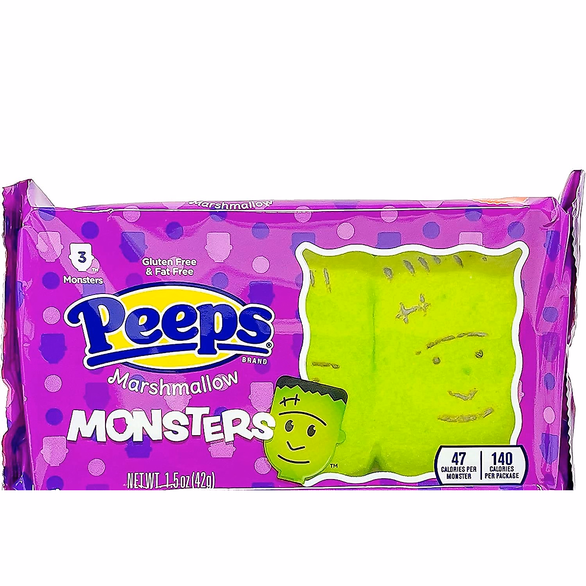 Halloween Peeps Candy Bundle - 4 Pack of Marshmallow Peep's - Perfect Halloween Candy, Fall Candy, Trick Or Treat Candy - Pumpkins, Monsters, Skulls, Ghosts - 7.5 Ounces