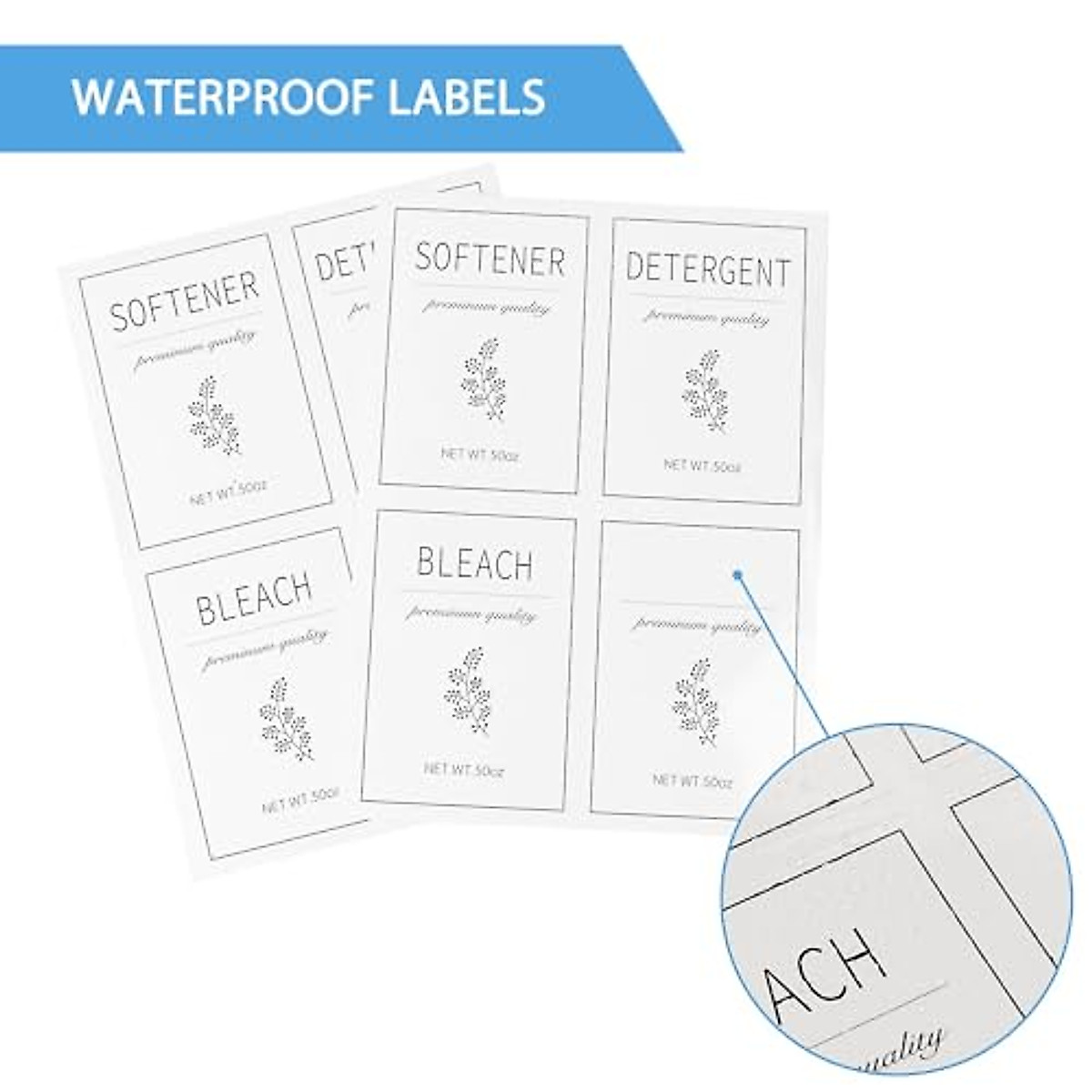 KitHero Laundry Detergent Dispenser Set with Bamboo Lids and Handles - Easy Pour 2 Pack 50 oz Liquid Laundry Containers for Laundry Room Organization and Storage