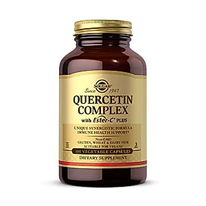 Solgar Quercetin Complex with Ester-C Plus, 100 Vegetable Capsules - Supports Immune Health, Antioxidant - Gentle on the Stomach Vitamin C - Non-GMO, Vegan, Gluten / Dairy Free - 50 Servings