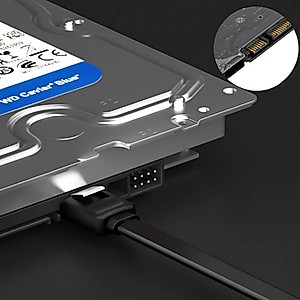 AYECEHI 6 Pack 90 Degree Right Angle SATA III 6.0 Gbps Cable (SATA 3 Cable) with Locking Latch Black - 12 Inches for SATA HDD, SSD, CD Driver, CD Writer