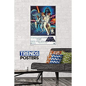 Trends International Star Wars IV One sheet Collector's Edition Wall Poster 24" x 36" for Bedroom