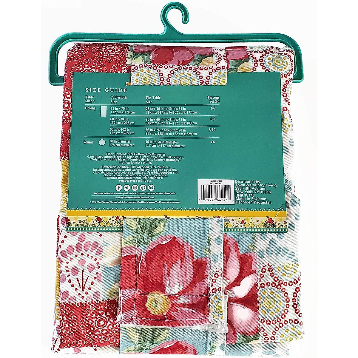 The Pioneer Woman Patchwork Tablecloth, 52 x 70