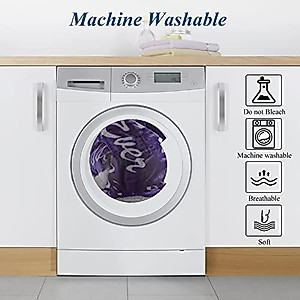 mami home Best Nana Ever Blanket Gift - Wonderful Blankets for Granny with Thick Double Layered Fleece and Sherpa Blanket Fabric | Wholesome I Love You Nana Gifts from Grandchildren Purple 50x60