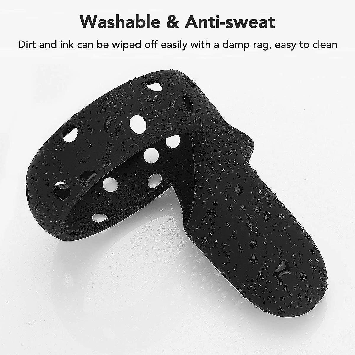 KIWISMART Touch Controller Grip Cover & Knuckle Strap for Oculus Quest/Oculus Rift S Touch Controller Grip Accessories with Adjustable Wrist Strap (Not for Oculus Quest 2)