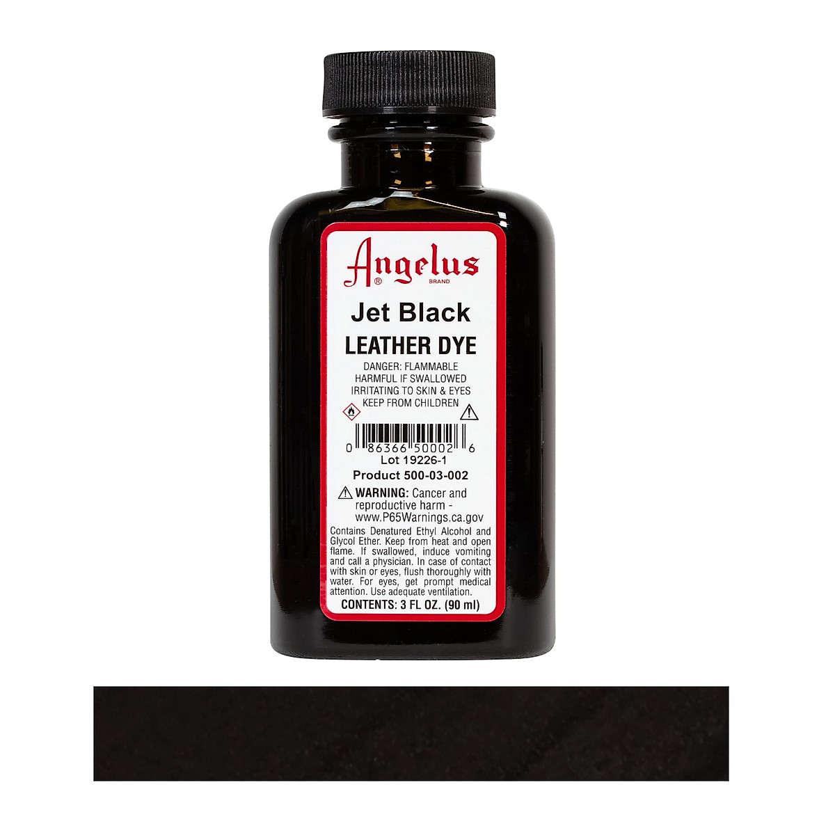 Angelus Brand Leather Dye W/applicator - 3 Oz ''Jet Black''