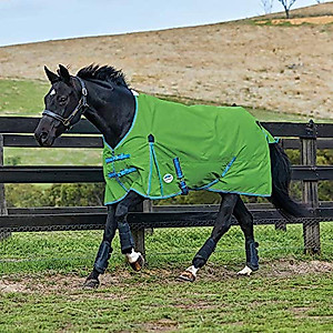 WeatherBeeta ComFiTec Classic Standard Neck Lite Horse Blanket, Red/Silver/Navy, 81"