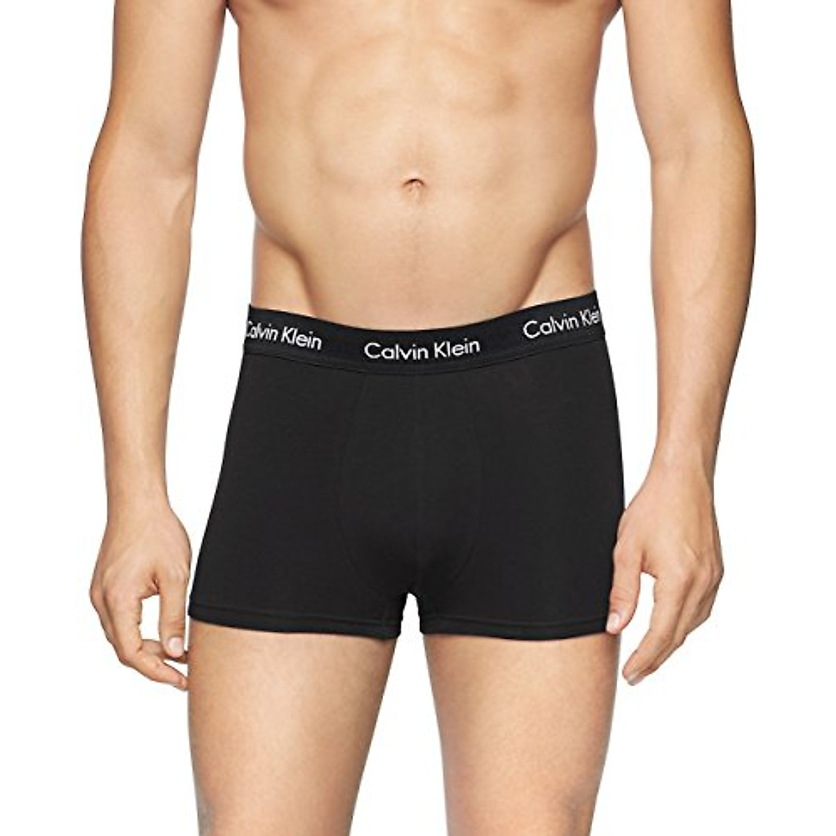 Calvin Klein Men's Cotton Stretch Multipack Low Rise Trunks, Black, Medium