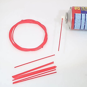 Spray Can Replacement Straws, Replacement Spray Can Extension Straw,Red Plastic Extension Straws,50Inches. (10-Count)