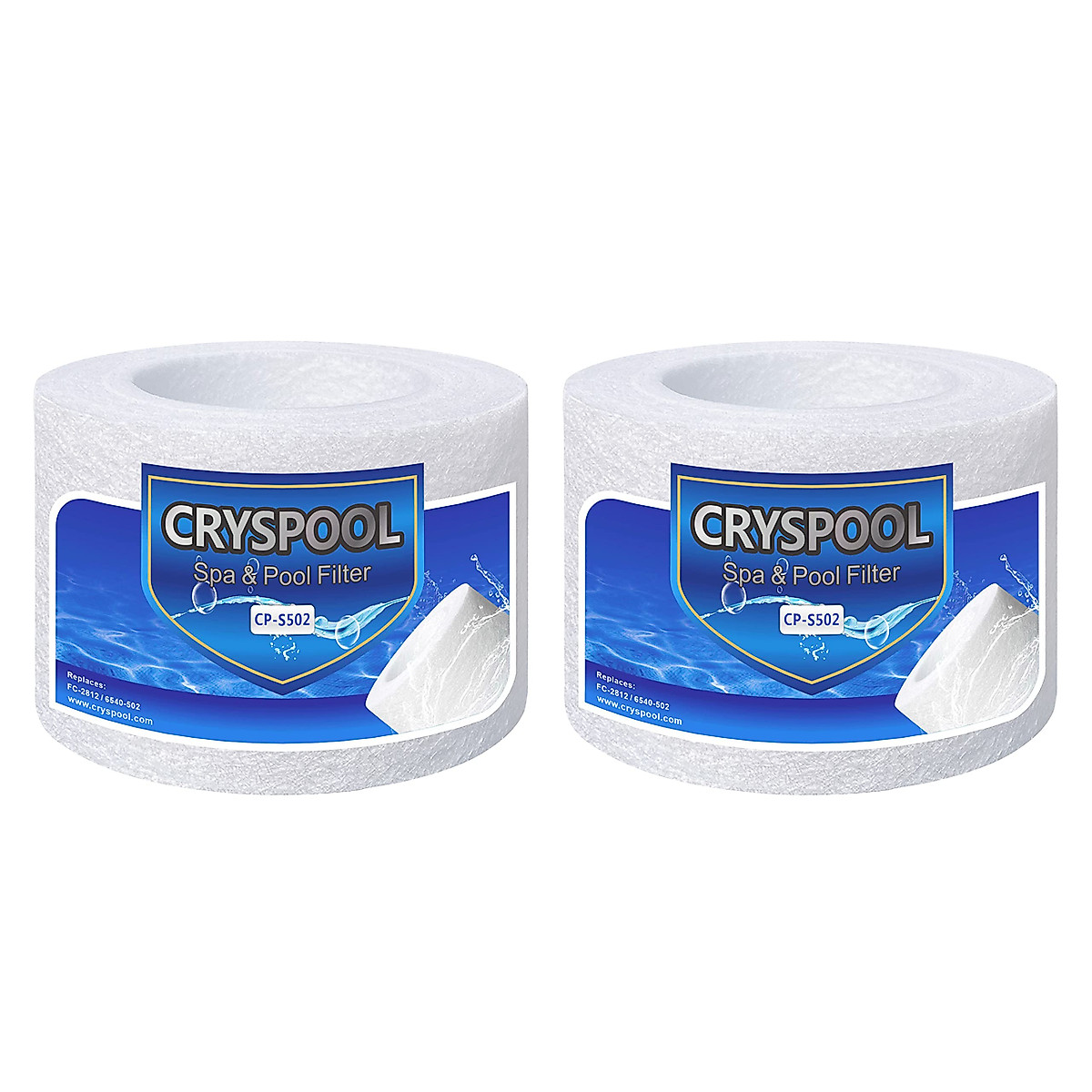 Cryspool Spa Filter Compatible with Sundance 6540-502, 850 & 780 Series, Throwaway Absorbtion Filter, FC-2812, 2 Pack