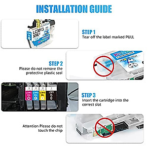 Miss Deer Compatible LC3013 Ink Cartridges BK/C/M/Y Replacement for Brother LC 3013 LC3011 High Yield for MFC-J491DW MFC-J895DW MFC-J690DW MFC-J497DW Printer