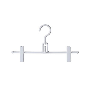 Hanger 20 Pcs Pack Plastic Skirt Hangers with Clips, Skirt Hangers, Clip Hangers for Pants, Bulk Multi Purpose Hanger (Color : White)