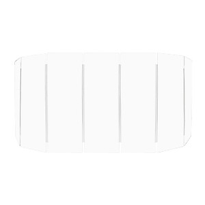 PENNZONI Drum Shield 6ft w/Living Hinges, Comes w/ 7 Drum Panels, & Living Hinges, Premium Clear Acrylic Panels, Drum Screen