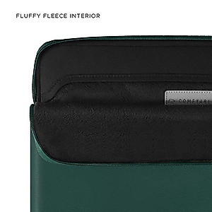 Comfyable Slim Protective Laptop Sleeve 13-13.3 Inch Compatible with 13 Inch MacBook Pro & MacBook Air, PU Leather Bag Waterproof Cover Notebook Computer Case for Mac, Green