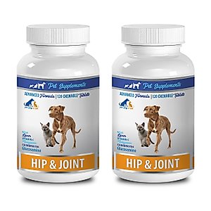 cat Joint Treats - PET Hip and Joint Care - for Cats and Dogs - Healthy Choice - Chewy Treat - glucosamine for Cats - 2 Bottle (240 Chews)