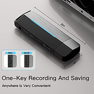 64GB Mini Voice Activated Recorder,Taheng Small Recording Device with 750 Hrs Recording Capacity,USB Digital Audio Recorder for Lecture Interview Meeting Class