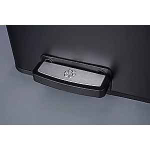 The Step N' Sort 18.5 Gallon Extra Large Capacity, Soft-Step, Dual Trash and Recycling Bin with Removable Inner Bins Black (900702B)