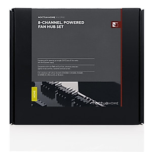 Noctua NV-SPH1, Powered Fan Hub Set with NV-PS1 230/115V AC to 12V DC Power Supply and NV-FH2 8-Way Fan Splitter Board, Ideal for Powering 12V PC Fans Off The Mains (Black)