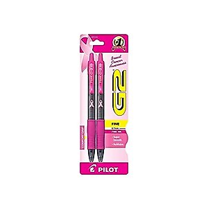 PILOT G2 Premium Refillable & Retractable Rolling Ball Gel Pens, Fine Point, Pink