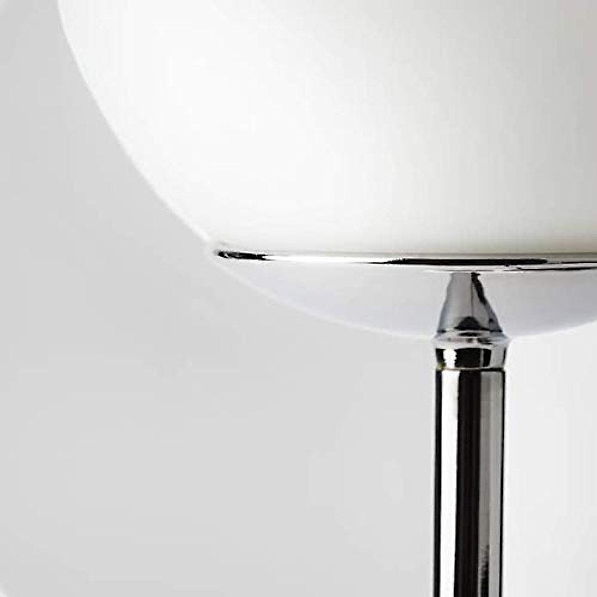 Ikea Simrishamn Floor lamp with LED Bulb Chrome Plated Opal Glass 804.377.76