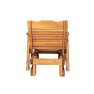Kilmer Creek Rustic Finished 2' Cedar Porch Glider, Amish Crafted