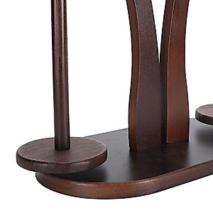 Yarn Ball Holder, Dual Axes Magnet Swivel Design Stable Support Yarn Holder for Knitting and Crocheting Easy to Assemble Wooden Yarn Spinner for Knitting Lovers (Type 1)