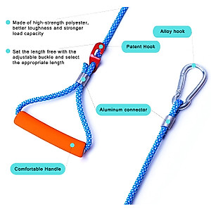 Togestar Clothesline Orange Rope 15m/50ft Unique Design - Easy to Tighten - Heavy Duty Drying Laundry Line Adjustable for Indoor Outdoor Laundry Clothesline Rope