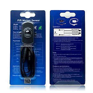 SENSKY BS010H DC 12V to 30V 3A Mini Pir Motion Sensor Switch,Occupancy Sensor Switch for Gun Safe, Kitchen Cabinet, Pantry, Closet led Lighting (Black-without Light Sensor)