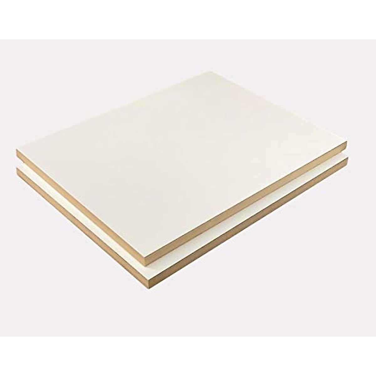 TFKitchens 36 x 20 - White Melamine Closet Shelves Without Edge Banding - 2 Pack - (1/8, 1/4,1/2, 3/4, 7/8)