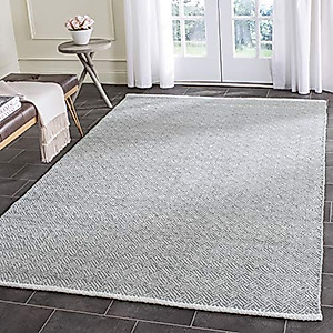 SAFAVIEH Boston Collection 6' x 9' Grey BOS680E Handmade Flatweave Cotton Area Rug