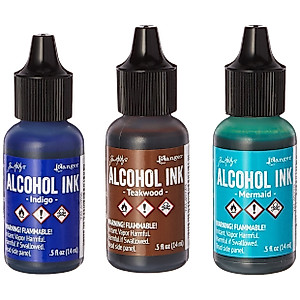 Tim Holtz - Ranger - Bundle of 6 Adirondack Alcohol Inks - Mariner and Farmers Market