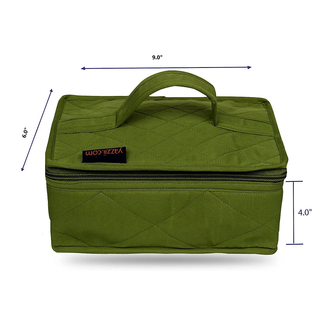 Yazzii 4 Pocket Crafter’s Organizer Tote – Arts & Crafts Storage Tote Bag - Multipurpose Storage Organizer for Crafts, Sewing, Jewelry, Make Up Green