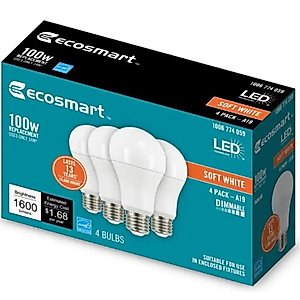 100W Equivalent Soft White A19 Energy Star and Dimmable LED Light Bulb (8-Pack)