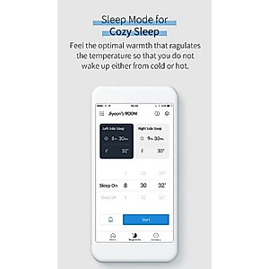 Navien Mate Far Infrared Heated Mattress Pad, Smart Care Heating with Sleep Mode Feature, Wi-Fi Enabled & Washable (Double)