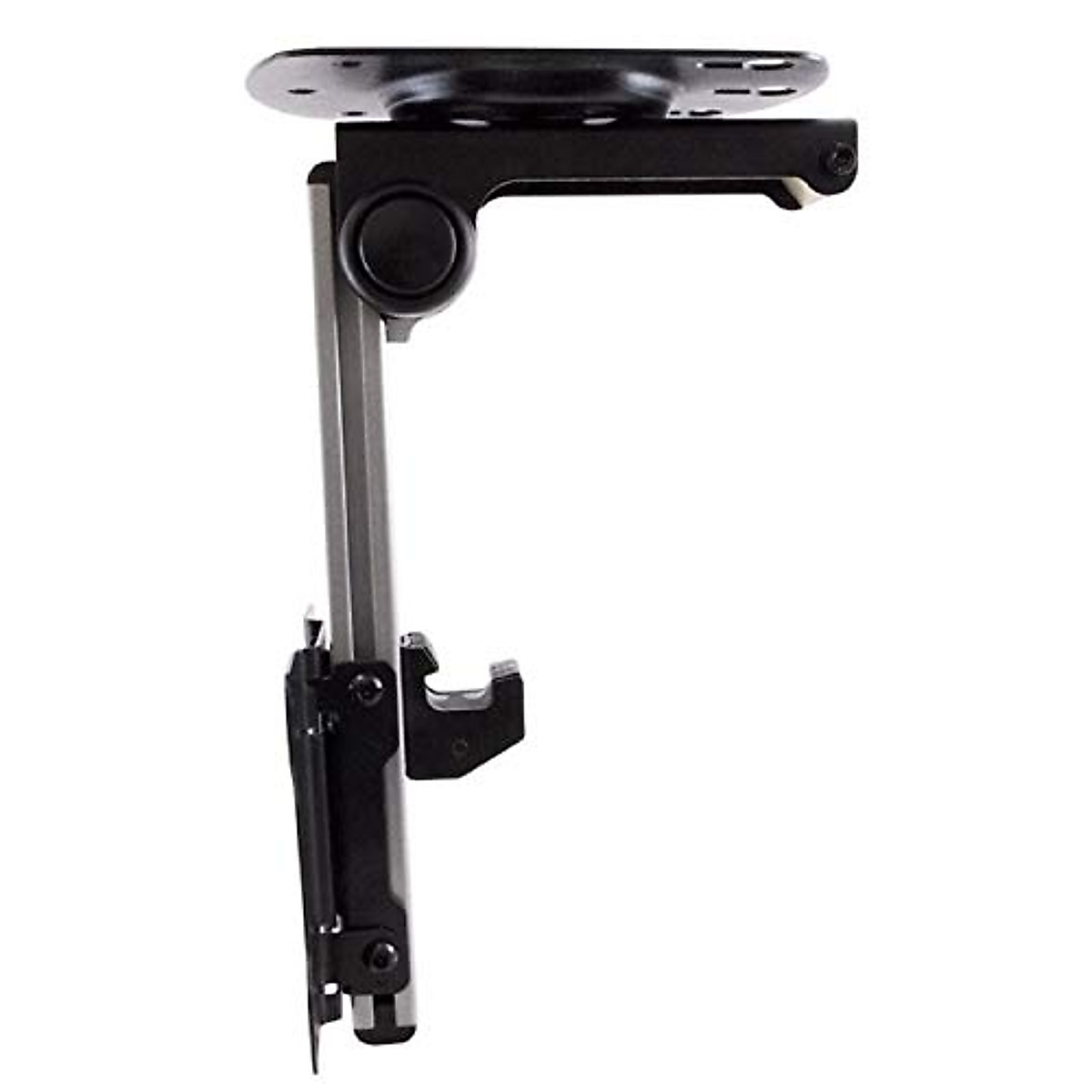 Monoprice 116122 Under Cabinet Tilt TV Wall Mount Bracket - For TVs Up to 27in Max Weight 44lbs VESA Patterns Up to 100x100 Silver