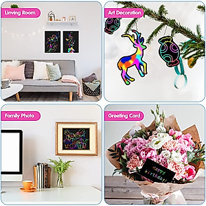 Smasiagon Scratch Paper Art Set for Kids: 2 Pack Scratch Off Arts Crafts Valentine's Day Gifts for Kids Ages 3-12 Girls Boys Birthday Christmas Party Favor Games Easter Basket Stuffers DIY Activity