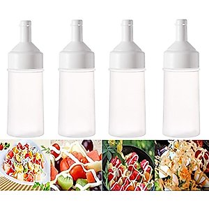 CTTPEG 250ml/8.5ounce Sauce bottle,Plastic Squeeze Bottles,for Condiments, Ketchup, Mayonnaise, Mustard, Hot Sauce, Olive Oil (Black)