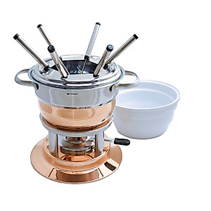 Swissmar Lausanne 11 Piece Copper Plated Fondue Set