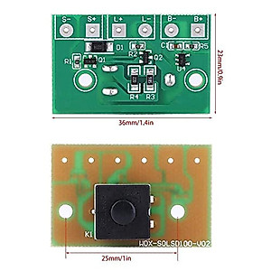 Solar Lamp Controller, Solar Power Charging Module 3.7V Lithium Battery Control Circuit Board with ON/Off Light Control Switch