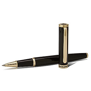 BEILUNER Luxury Rollerball Pen,24K Gold Trim,Noble and Elegant Designs,Schneider Ink Refill, Best Roller Ball Pen Gift Set for Men & Women, Professional, Executive Office, Nice Pens