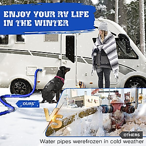 Scilulu 30FT 15FT Heated Water Hose for RV,Rv Water Hose,-45 ℉ Antifreeze Heated Drinking Garden Water Hose,Rv Accessories (15FT)