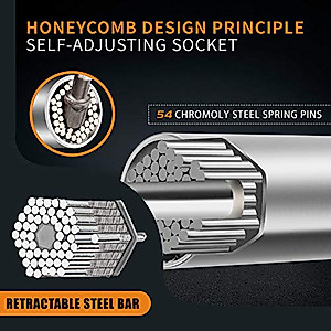 Universal Socket tools Gifts for Men - Socket Grip Tool Sets with Power Drill Adapter, Unique Gadgets Handy DIY Multitools for Men, Stocking Stuffers Gifts for Men/Husband/Boyfriends/Women(7-19mm)