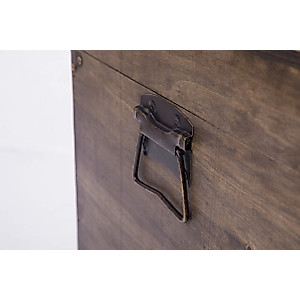 Vintiquewise Old Fashioned Large Natural Wood Storage Trunk and Coffee Table