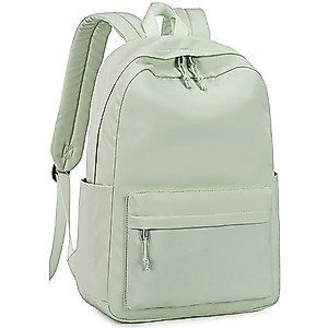 School Backpack for Teen Girls Bookbags Elementary High School Corduroy Laptop Bags Women Travel Daypacks (Solid Green)