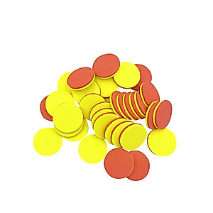 SEETOOOGAMES 1 inch Two-Color Counters, Red/Yellow, Educational Counting, Sorting, Patterning, Grouping & Math Bingo Chips, 400 Pieces