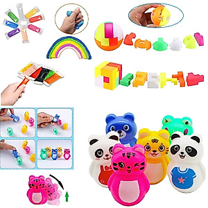 Maegawa 66 Pcs Party Favors For Kids, School Classroom Rewards, Treasure Box Toys Carnival Prizes, Pinata Filler Goodie Bag Stuffers, Prize Box Toys for Kids Classroom