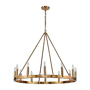 Signature Hardware 953686 Dutton 12 Light 43" Wide Taper Candle Ring Chandelier